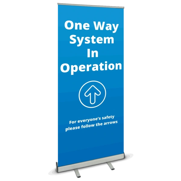 One Way System Roller Banner | Kudos Printing